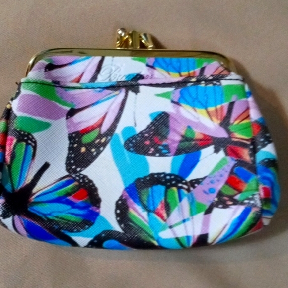 Buxton | Bags | Buxton Double Kissing Lock Coin Purse Butterfly Design ...